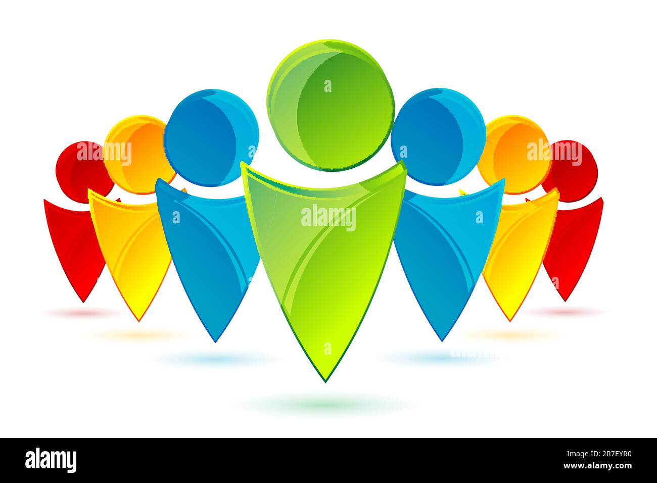 illustration of leadership on isolated background Stock Vector Image ...