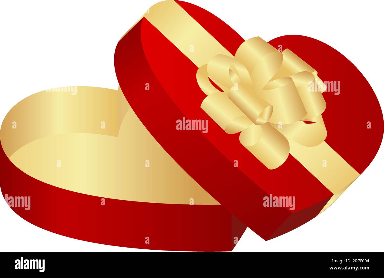 Heart box on red background. Vector illustration Stock Vector Image ...