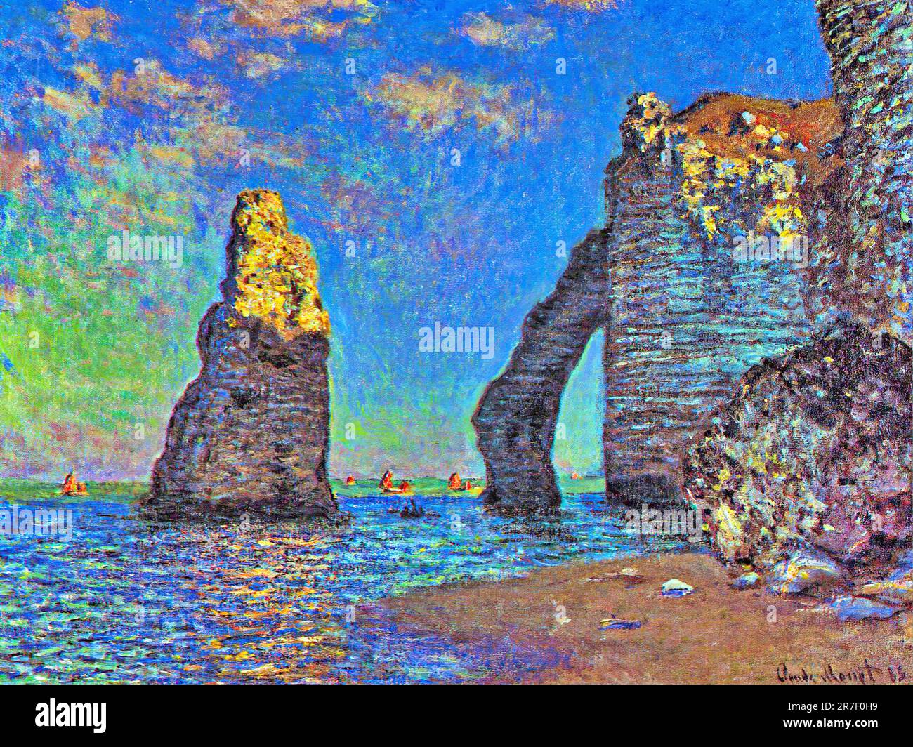 Monet painting the cliffs hi-res stock photography and images - Alamy