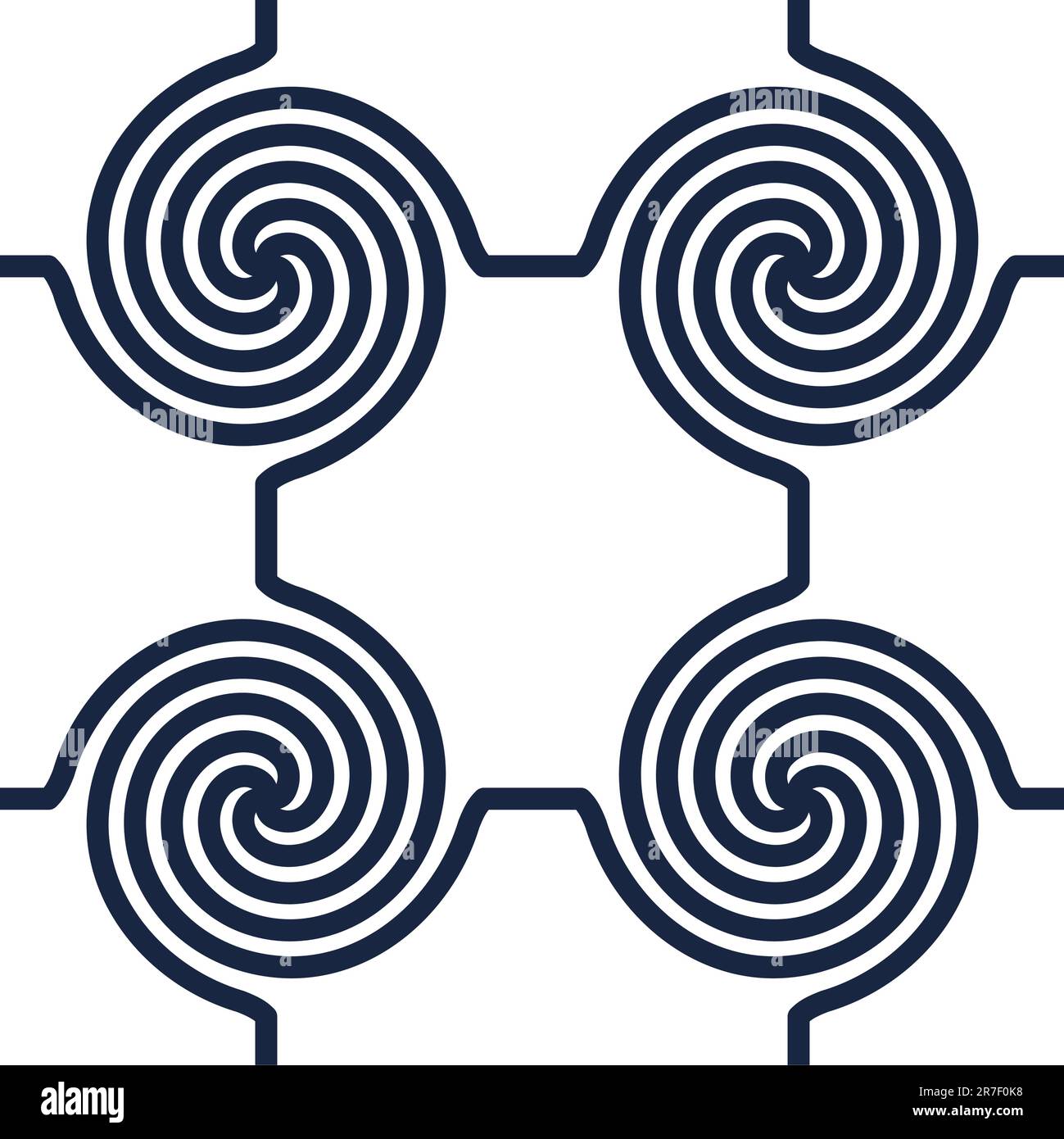 Black-and-white abstract background with circle swirls. Seamless ...