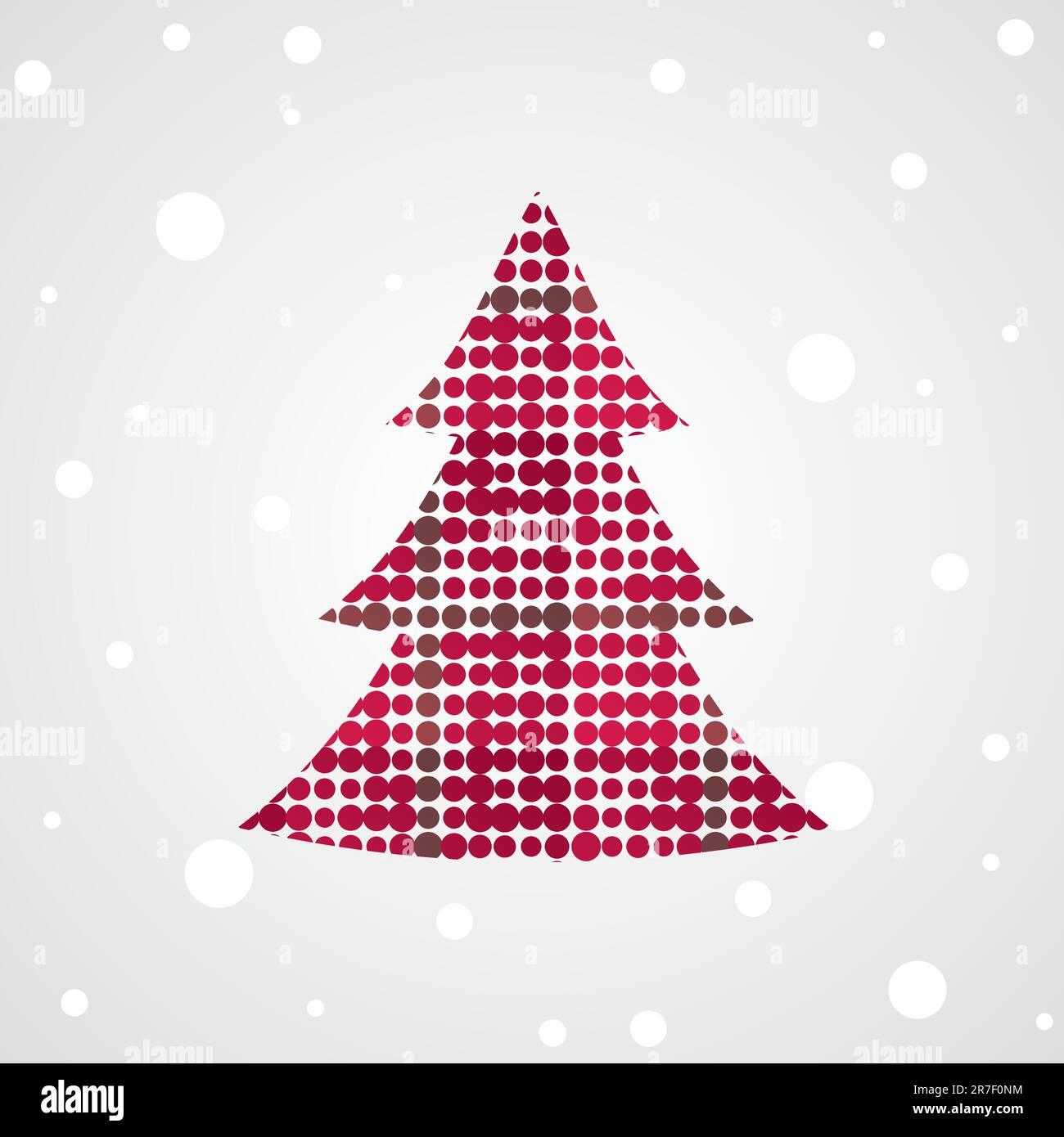 Christmas tree with colorful decoration. Vector illustration Stock ...