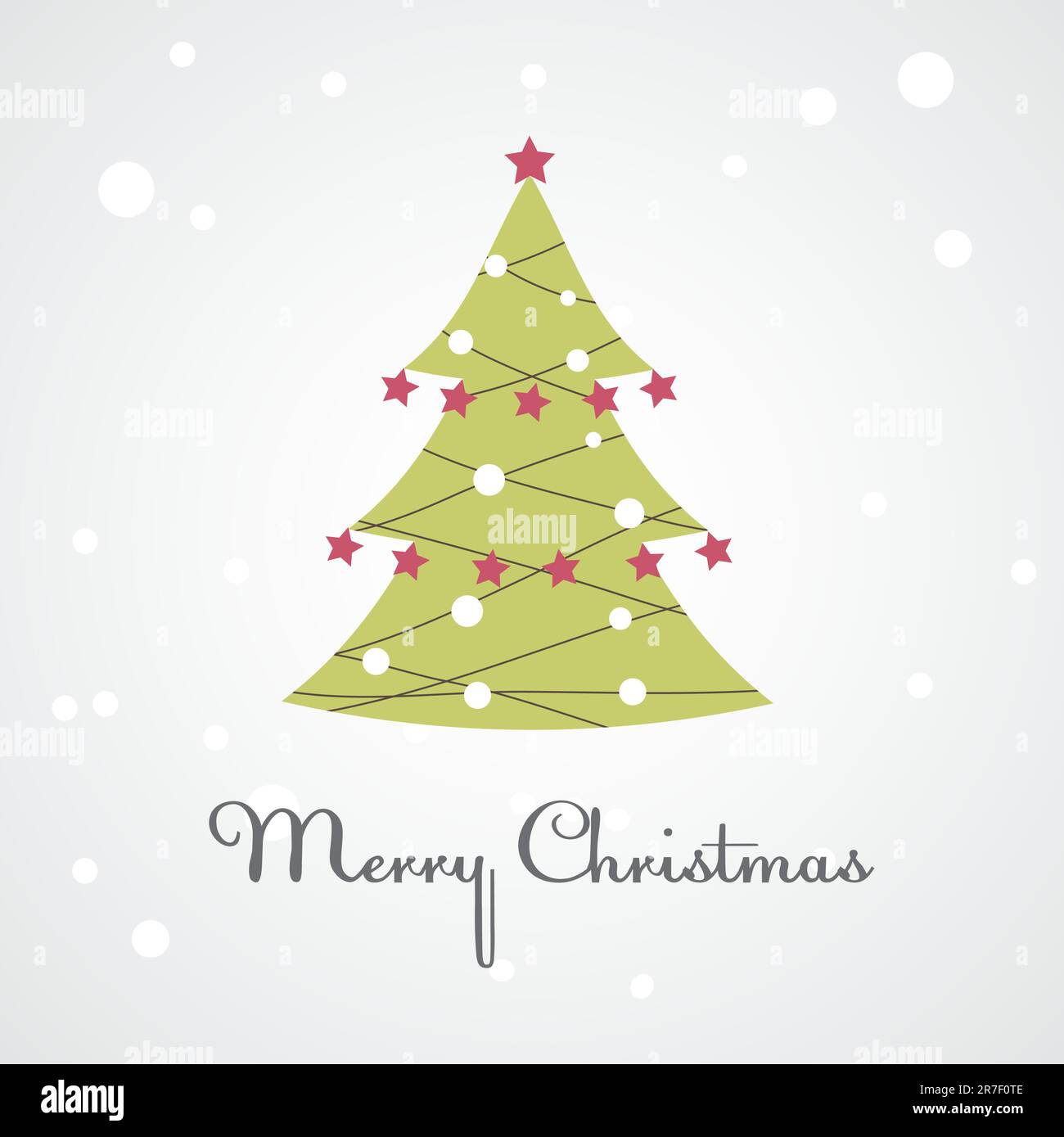 Christmas tree with colorful decoration. Vector illustration Stock ...
