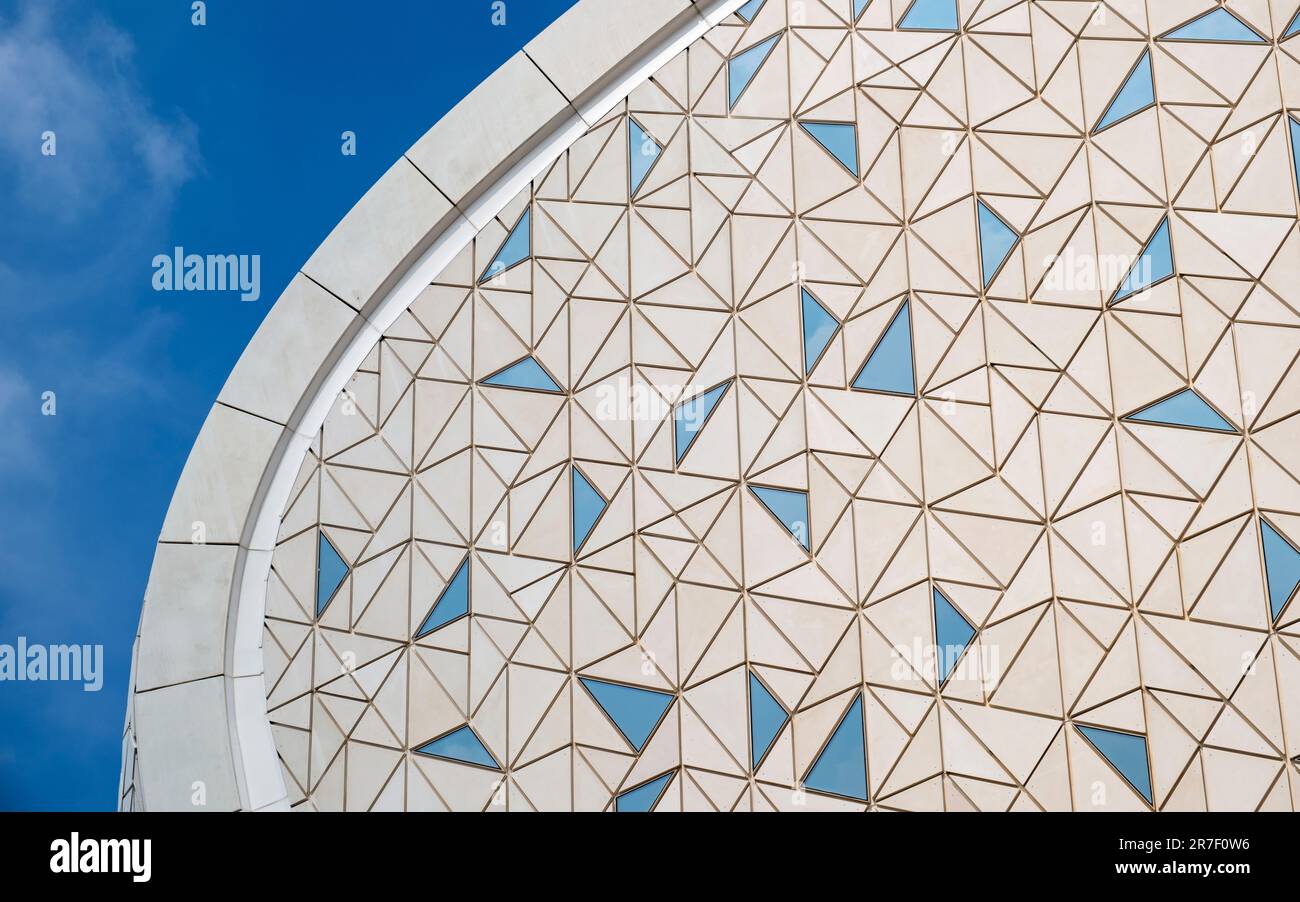 Facade detail, Education City Mosque, Minaretein building, Al Rayyan ...