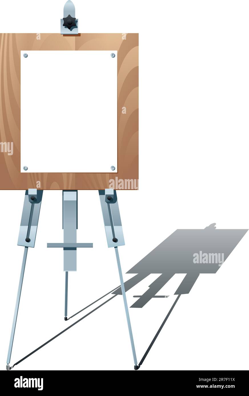 Tripod with blank paper on white background. Vector illustration Stock ...