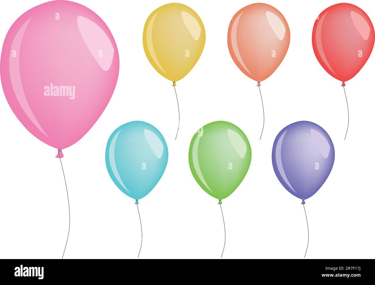 set of colored party balloons, vector Stock Vector Image & Art - Alamy
