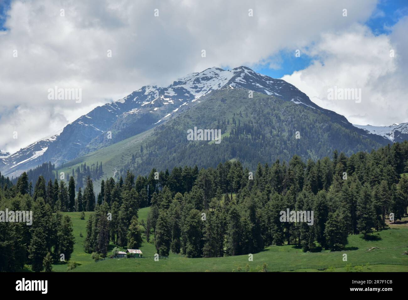 Pahalgam, India. 15th June, 2023. A tourist hut is seen in the midst of ...