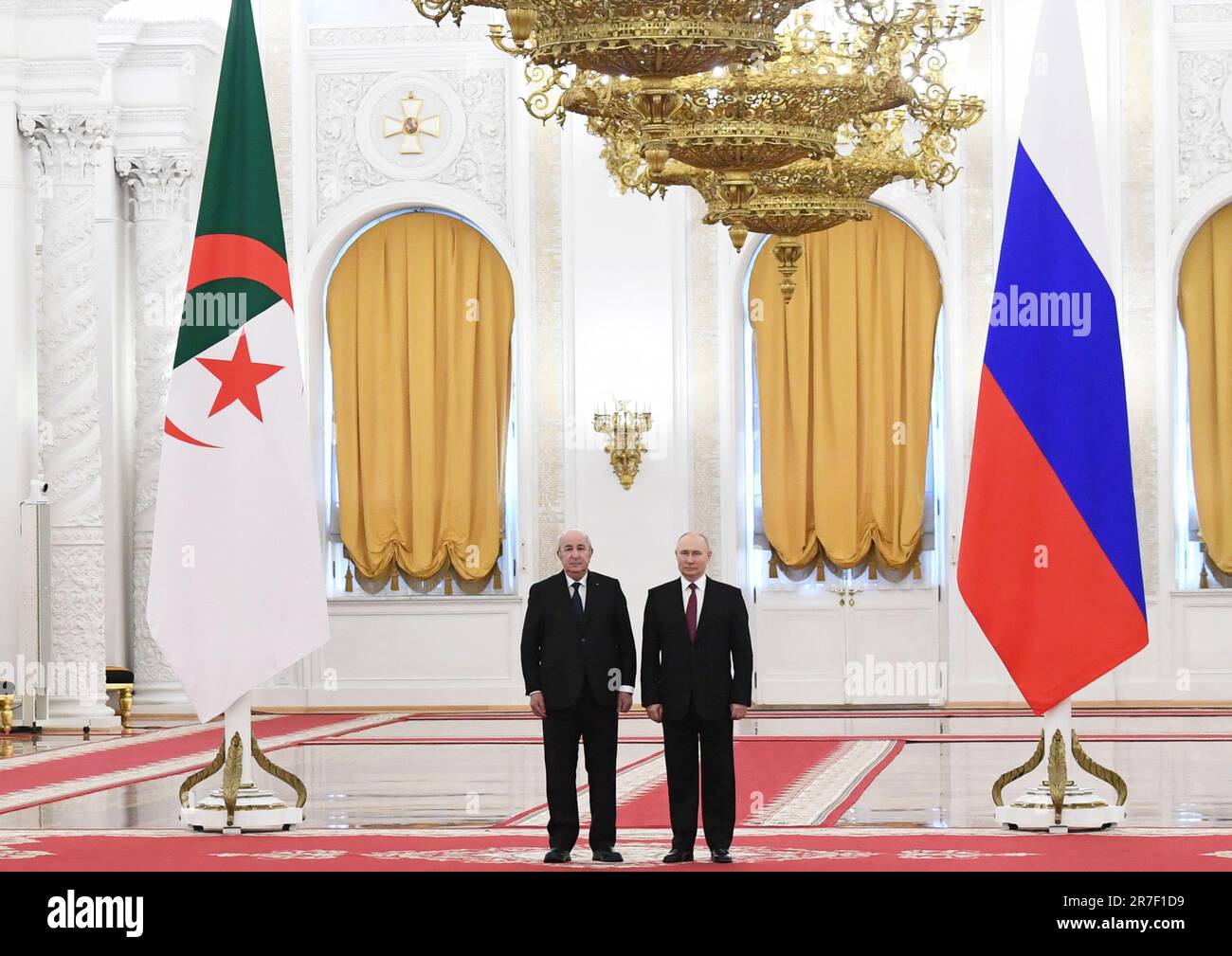 Russian President Vladimir Putin, right, and Algerian President ...