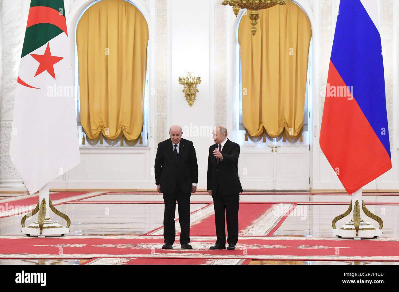 Russian President Vladimir Putin, right, and Algerian President ...
