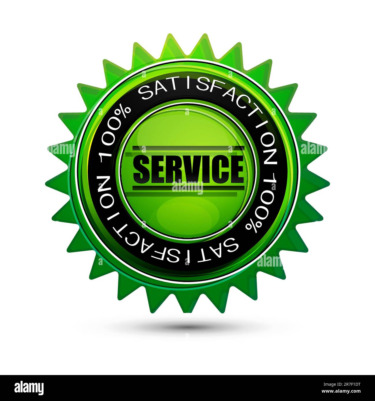 illustration of 100% satisfaction service tag on isolated background ...
