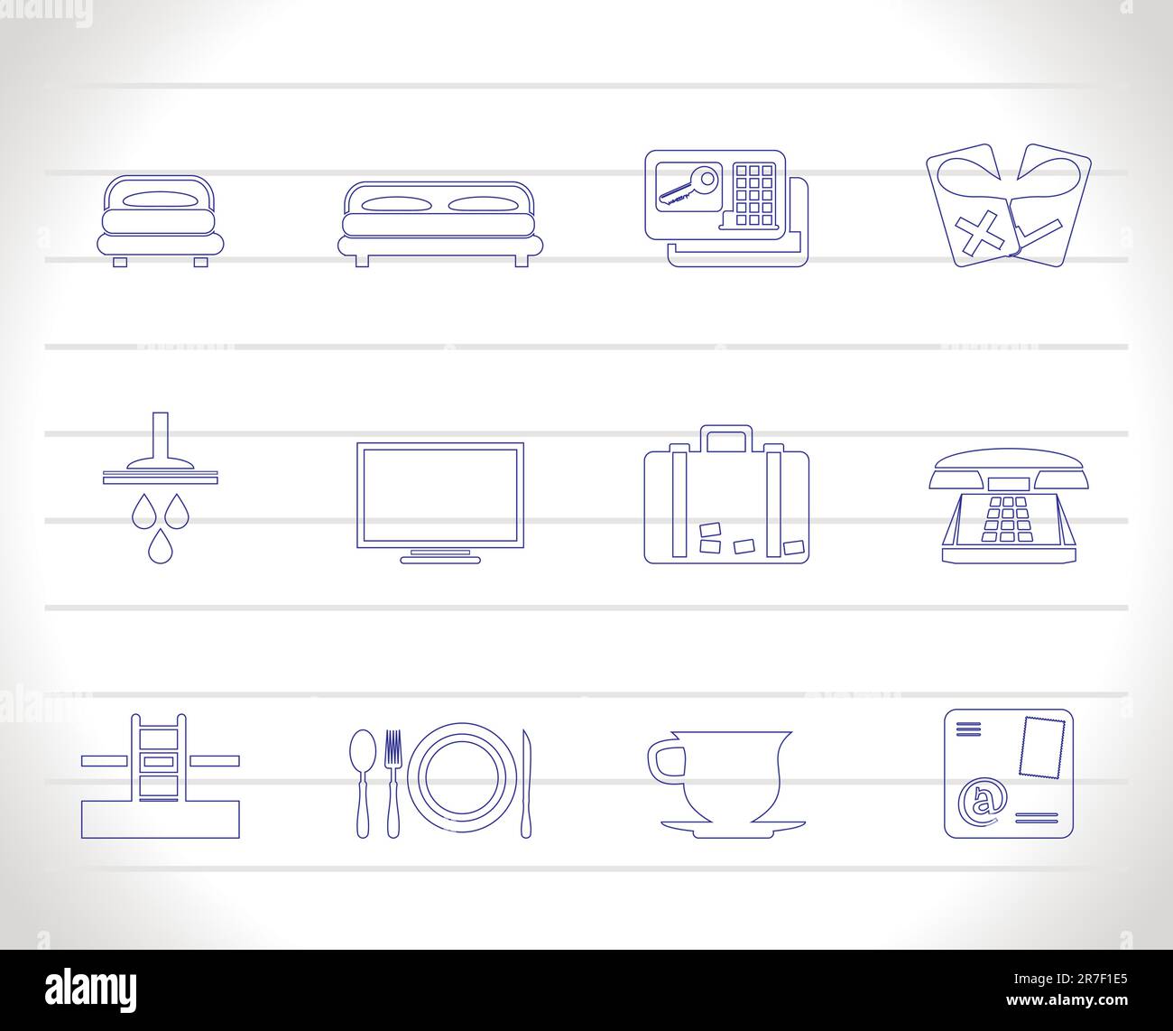 Hotel and motel icons - Vector icon Set Stock Vector Image & Art - Alamy