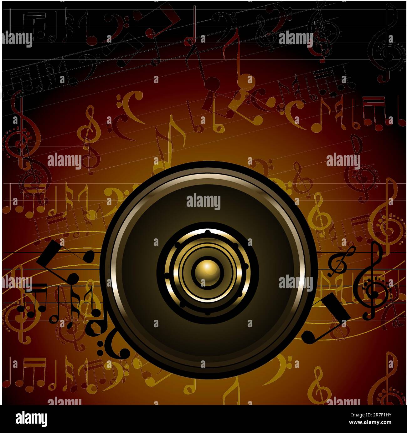 illustration of music card on white background Stock Vector Image & Art ...