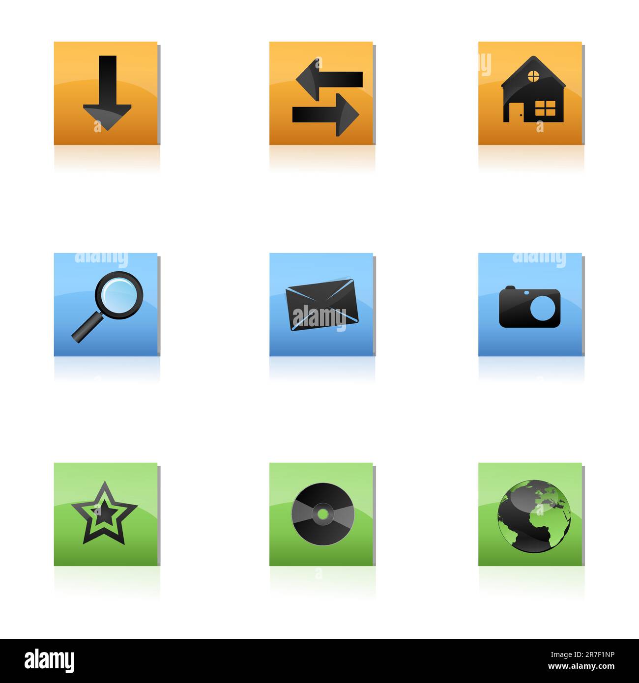 illustration of web icons on white background Stock Vector Image & Art ...