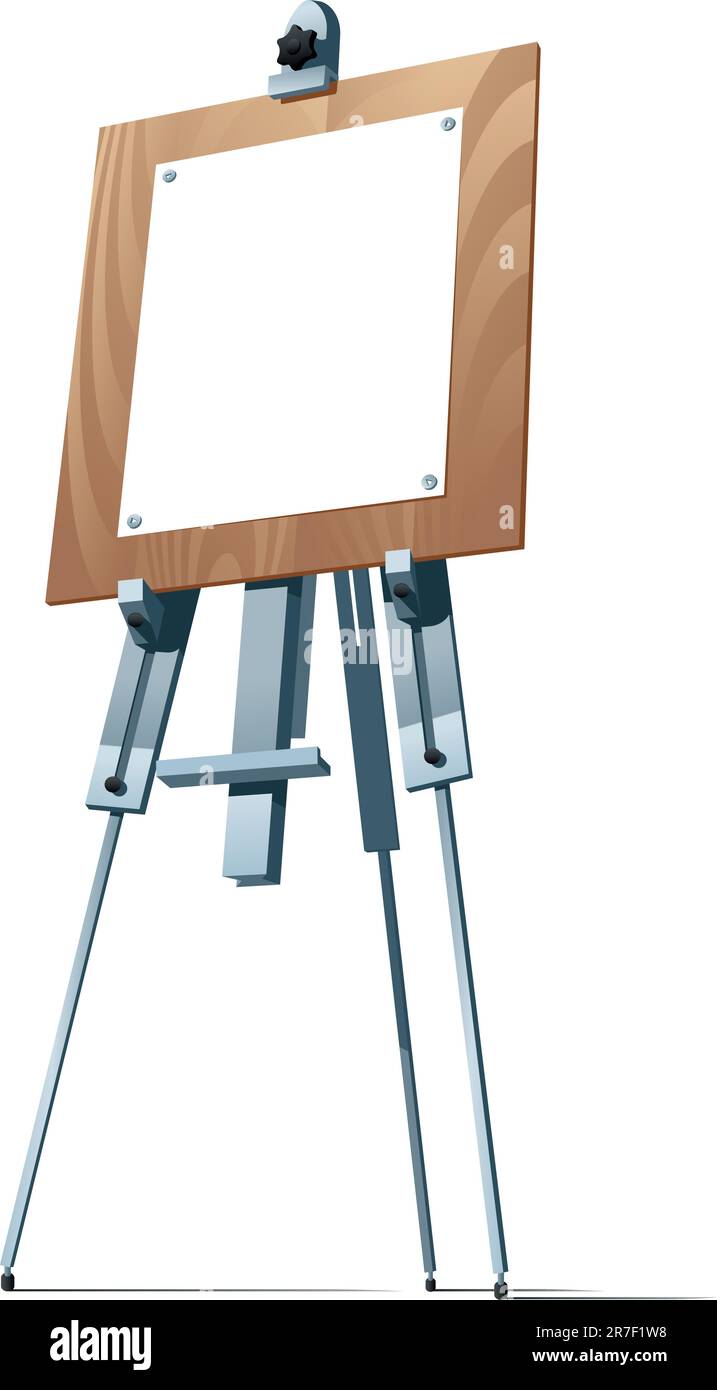 Tripod with blank paper on white background. Vector illustration Stock ...