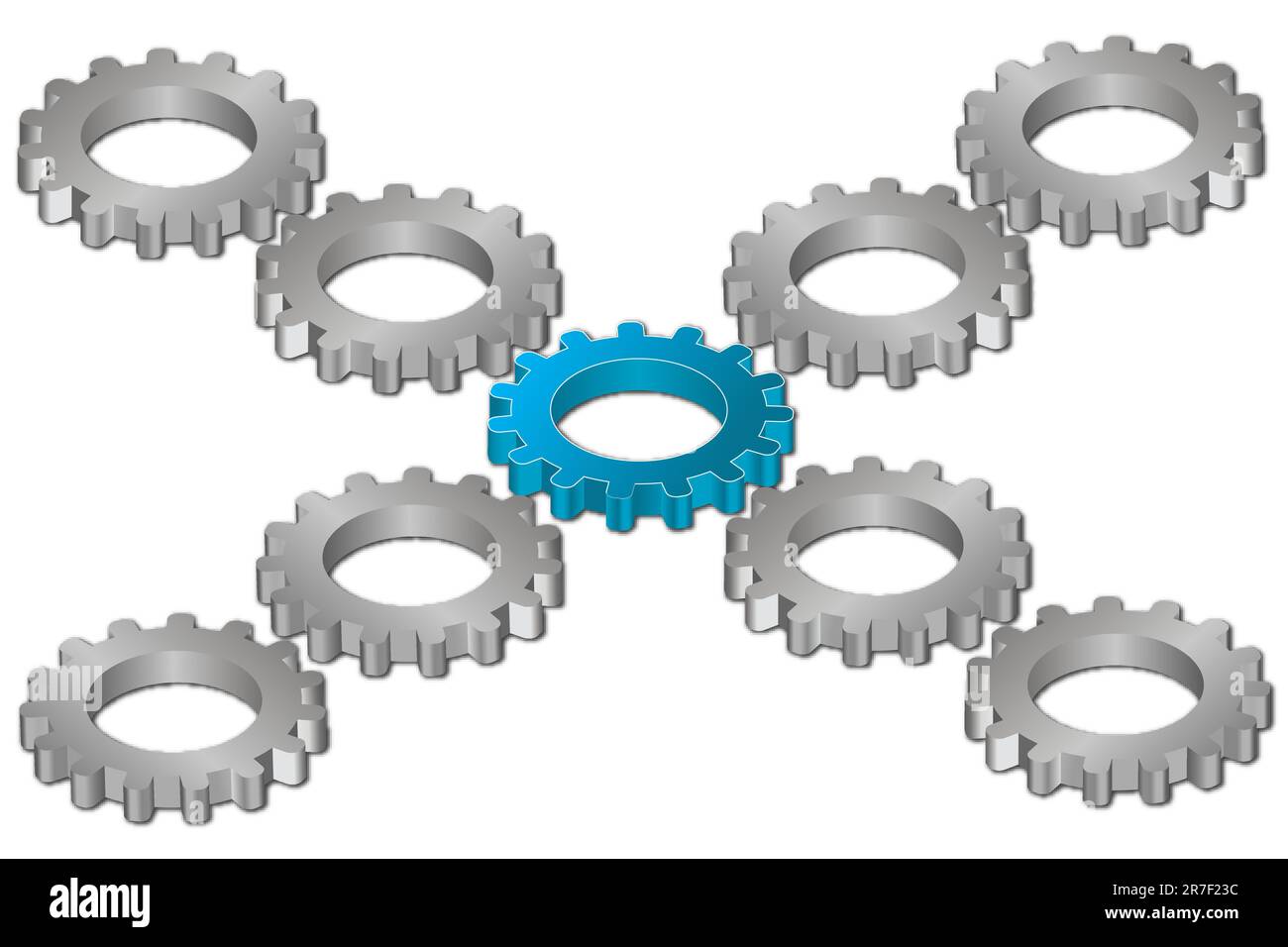 illustration of cog wheels on white background Stock Vector Image & Art ...