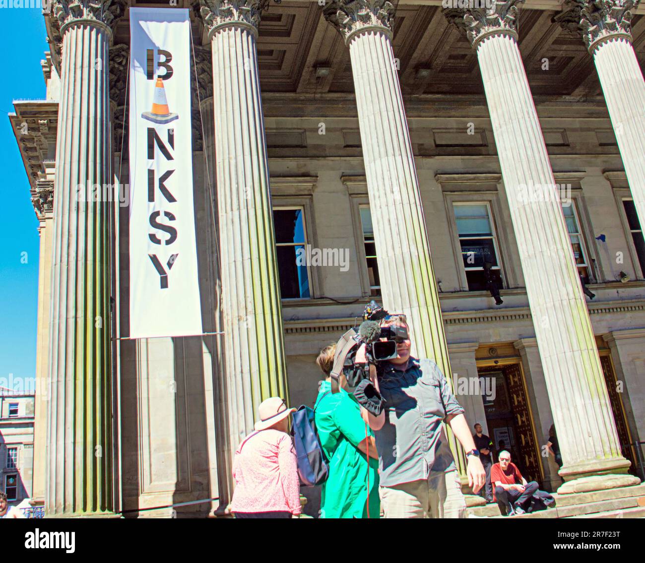 Glasgow, Scotland, UK 15th June, 2023. BBC cameraman as the media ...