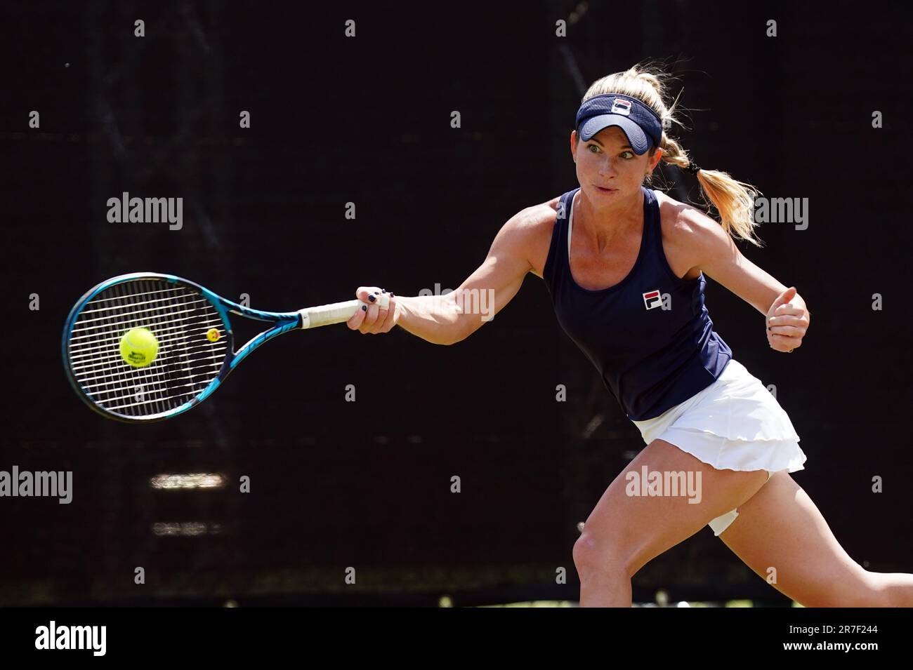 Elizabeth Mandlik in action against Camila Giorgi (not pictured) during ...