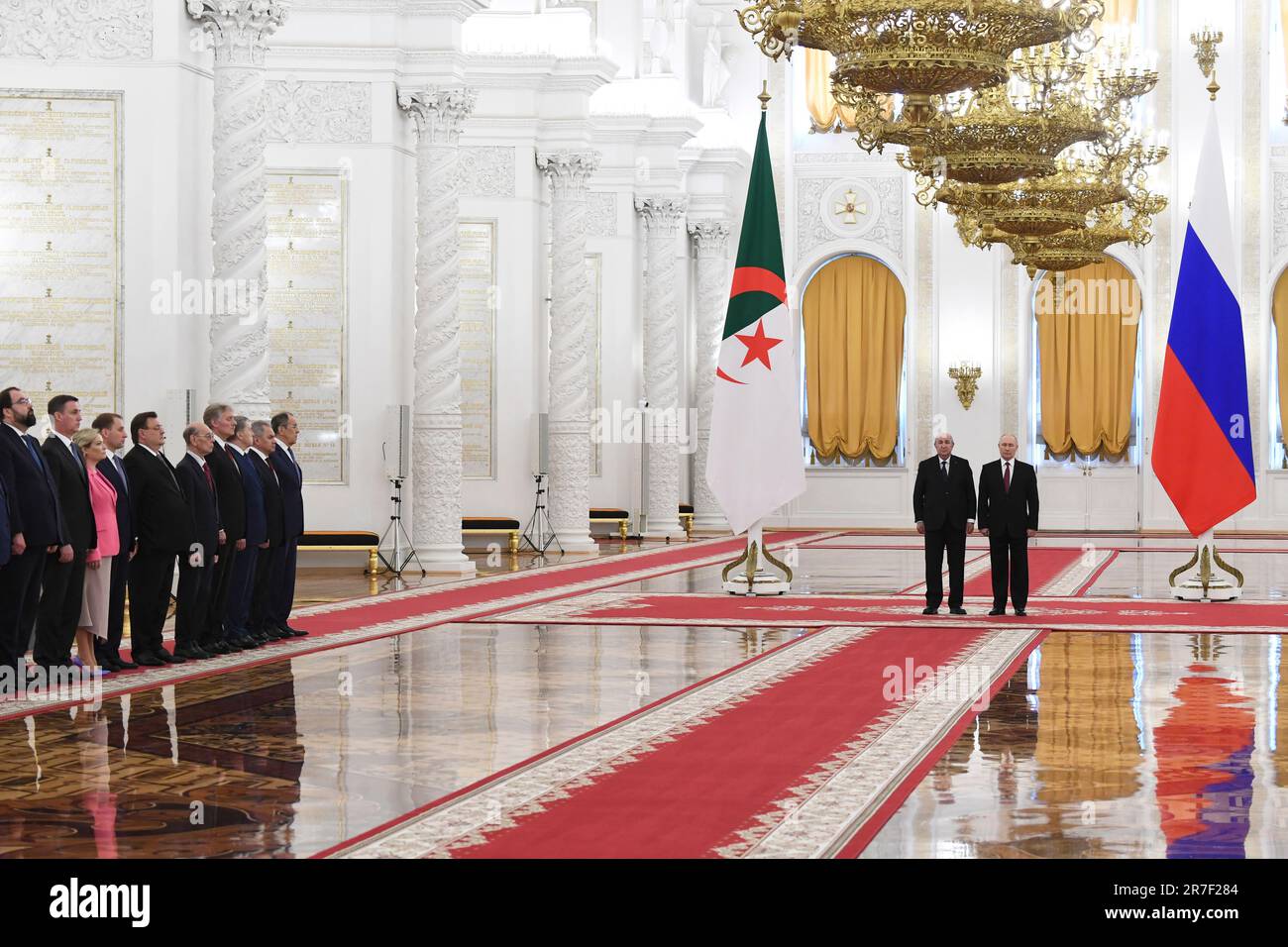 Russian President Vladimir Putin, right, and Algerian President ...