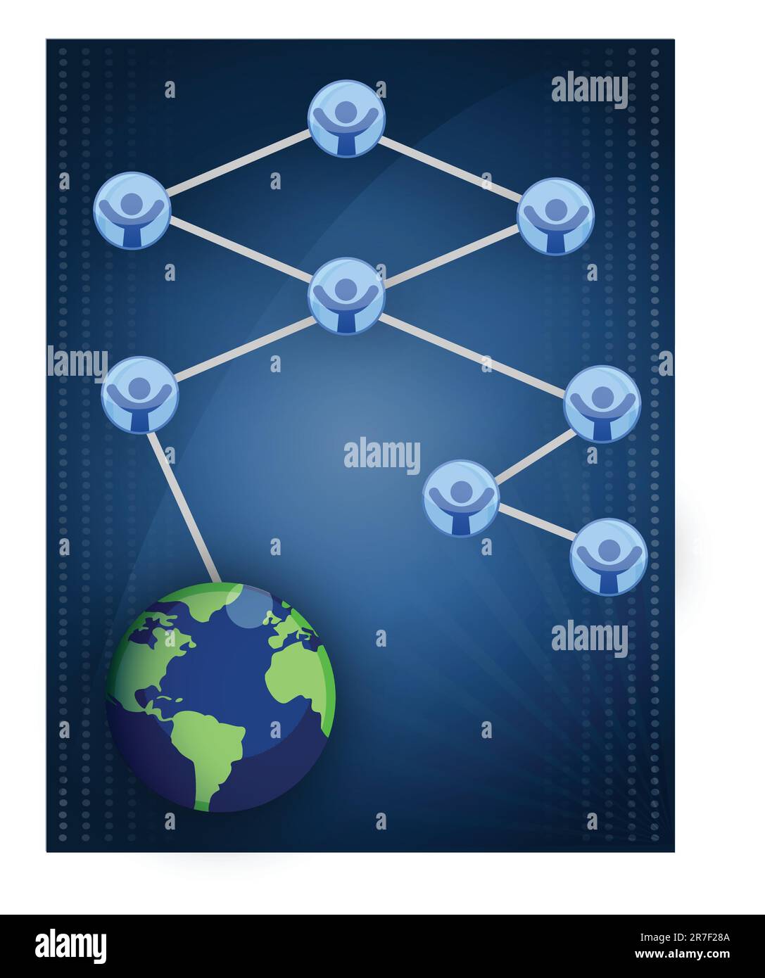 Networking business graph isolated over a white background Stock Vector ...