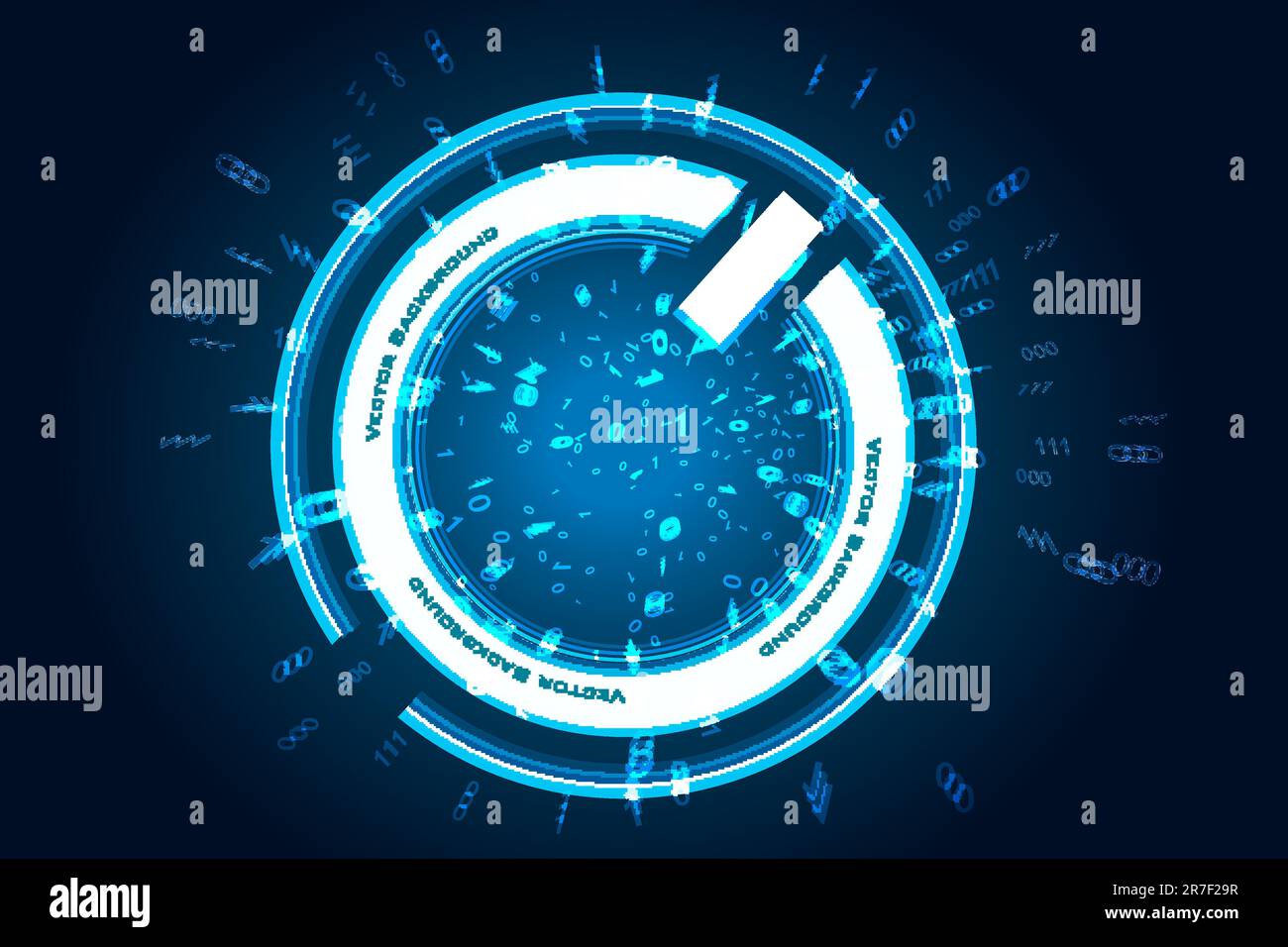 illustration of abstract power button on white background Stock Vector ...