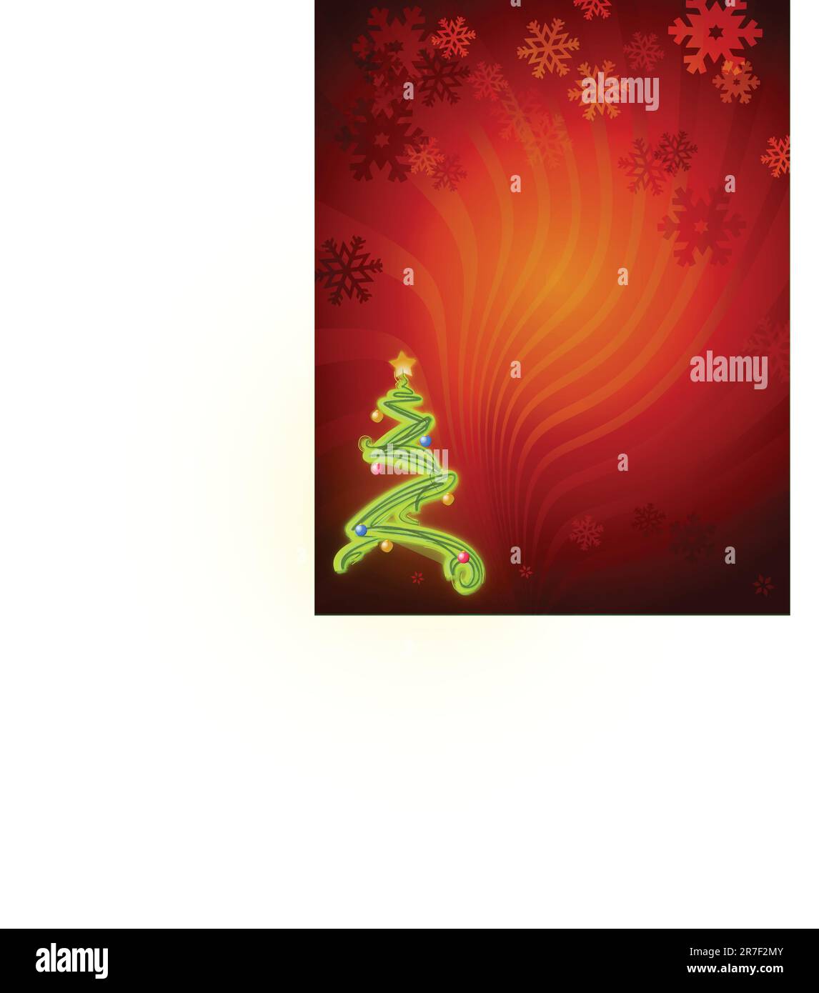 Snowy christmas tree red Stock Vector Images - Alamy