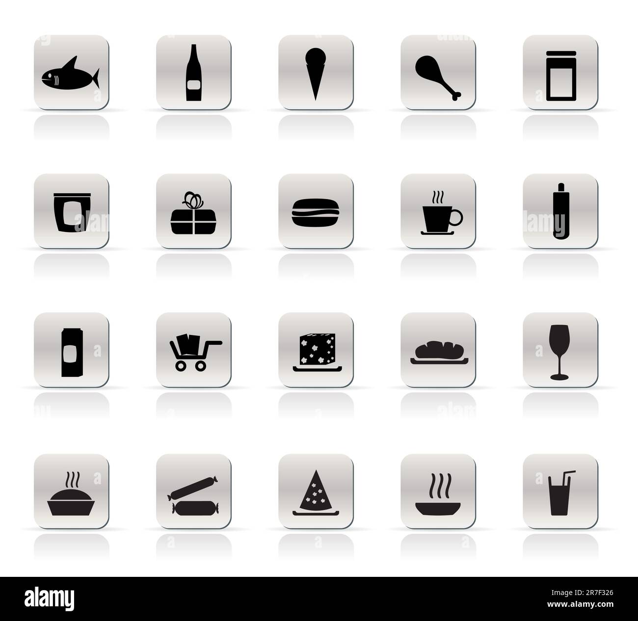 Shop and Foods Icons - Vector Icon Set Stock Vector Image & Art - Alamy