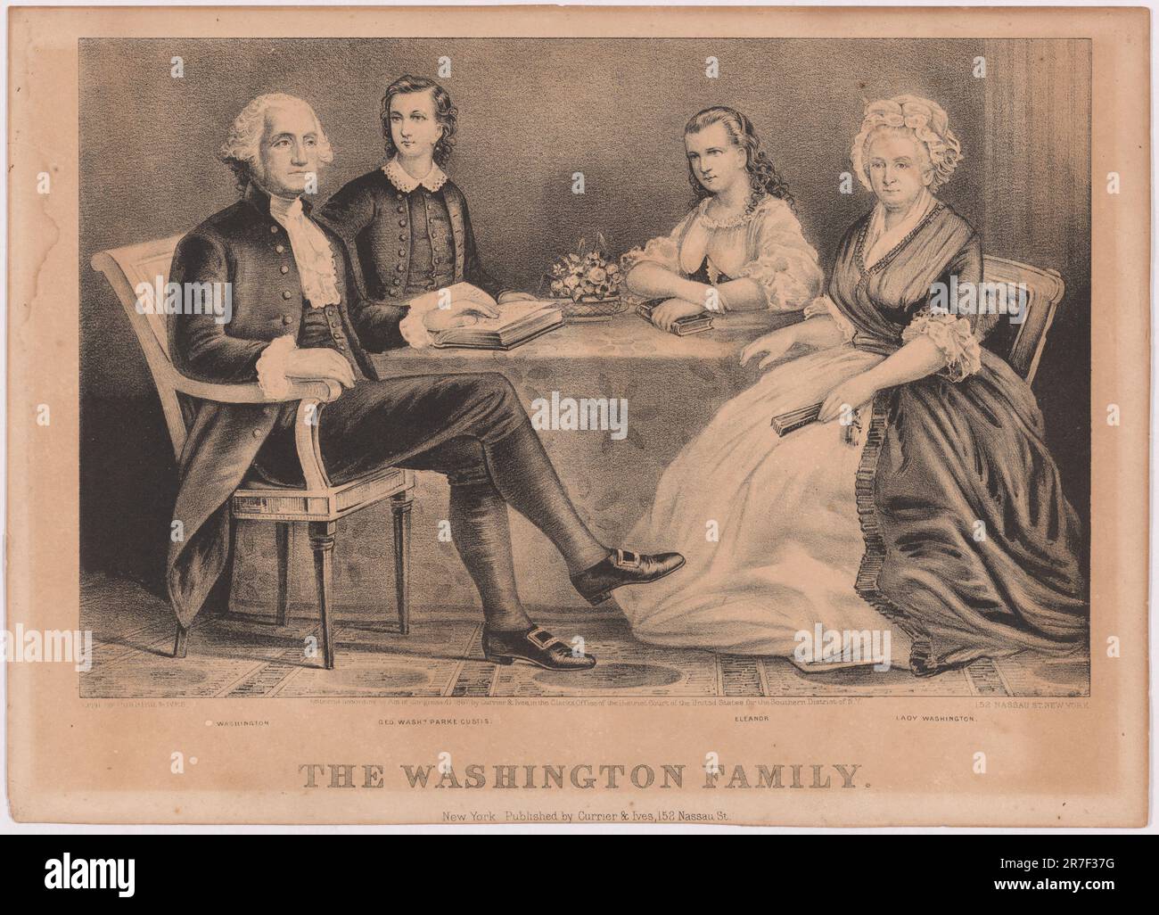 The Washington Family 1867 Stock Photo - Alamy