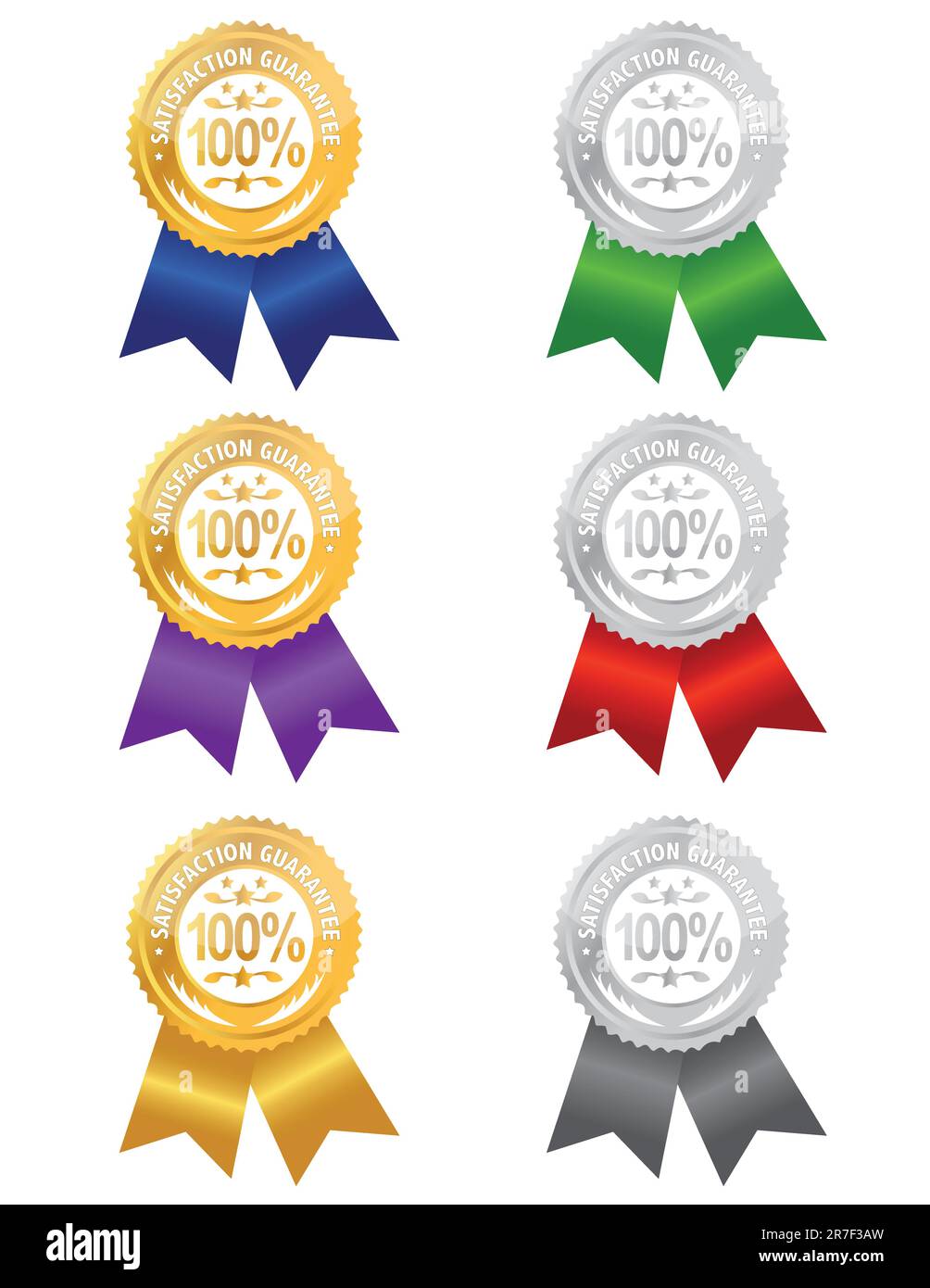 Illustration of different satisfaction guarantee ribbons Stock Vector ...