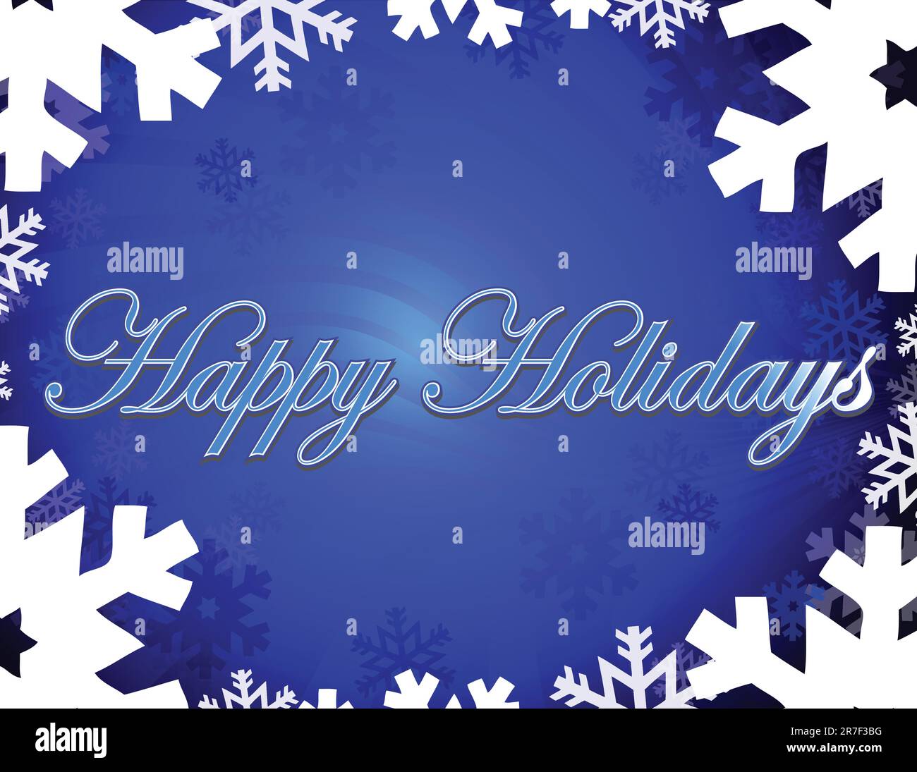 Happy holidays themed background with snowflakes and stars vector Stock ...