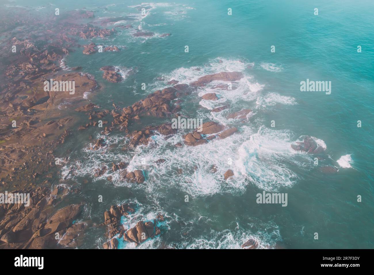 aerial view of a piece of rocky shore Stock Photo - Alamy