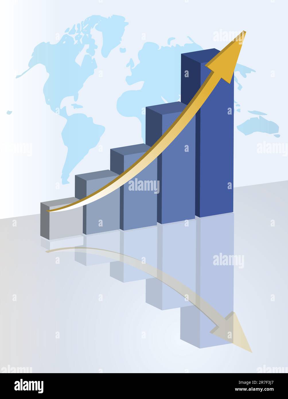 Business graph with world background Stock Vector Image & Art - Alamy