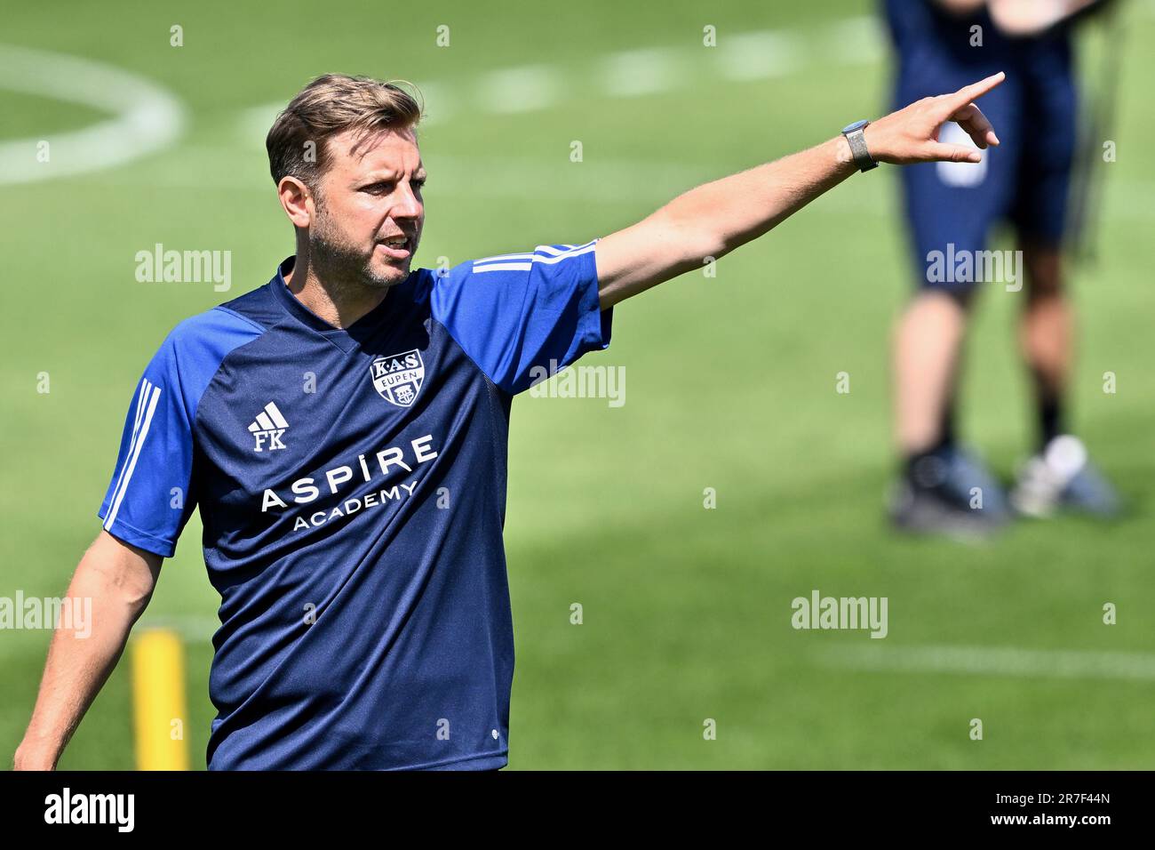 Eupen, Belgium. 15th June, 2023. Eupen's head coach Florian Kohfeldt ...