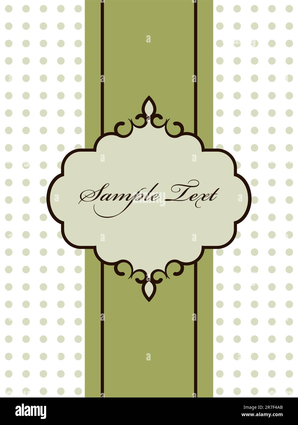 Vector vintage green greeting card Stock Vector Image & Art - Alamy