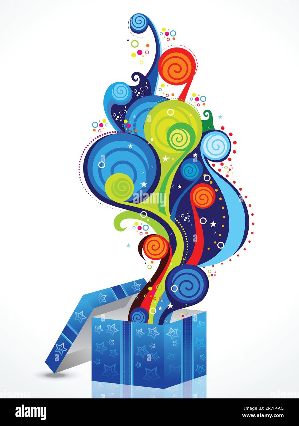 abstract colorful magic box vector illustration Stock Vector Image ...