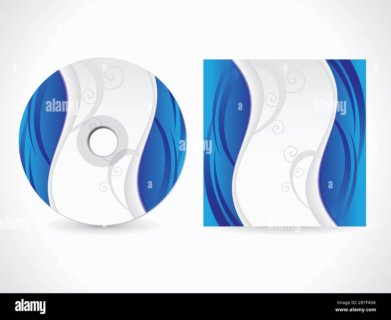 abstract blue cd cover vector illustration Stock Vector Image & Art - Alamy