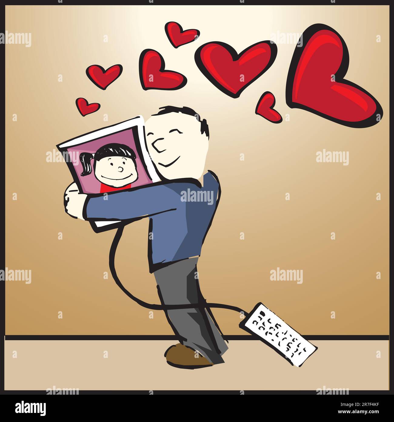 Man and daughter and boyfriend Stock Vector Images - Alamy