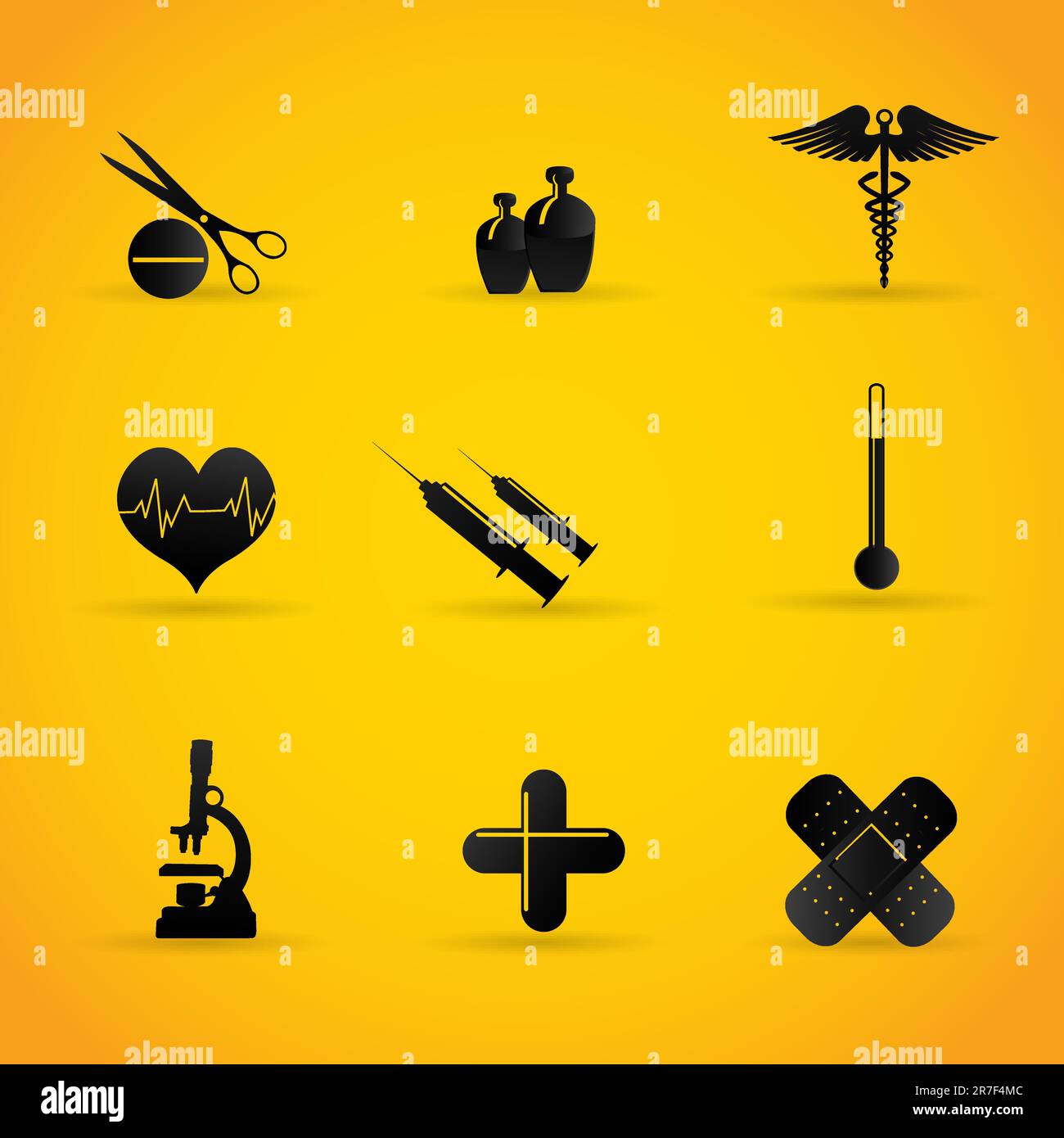 illustration of medical icons Stock Vector Image & Art - Alamy