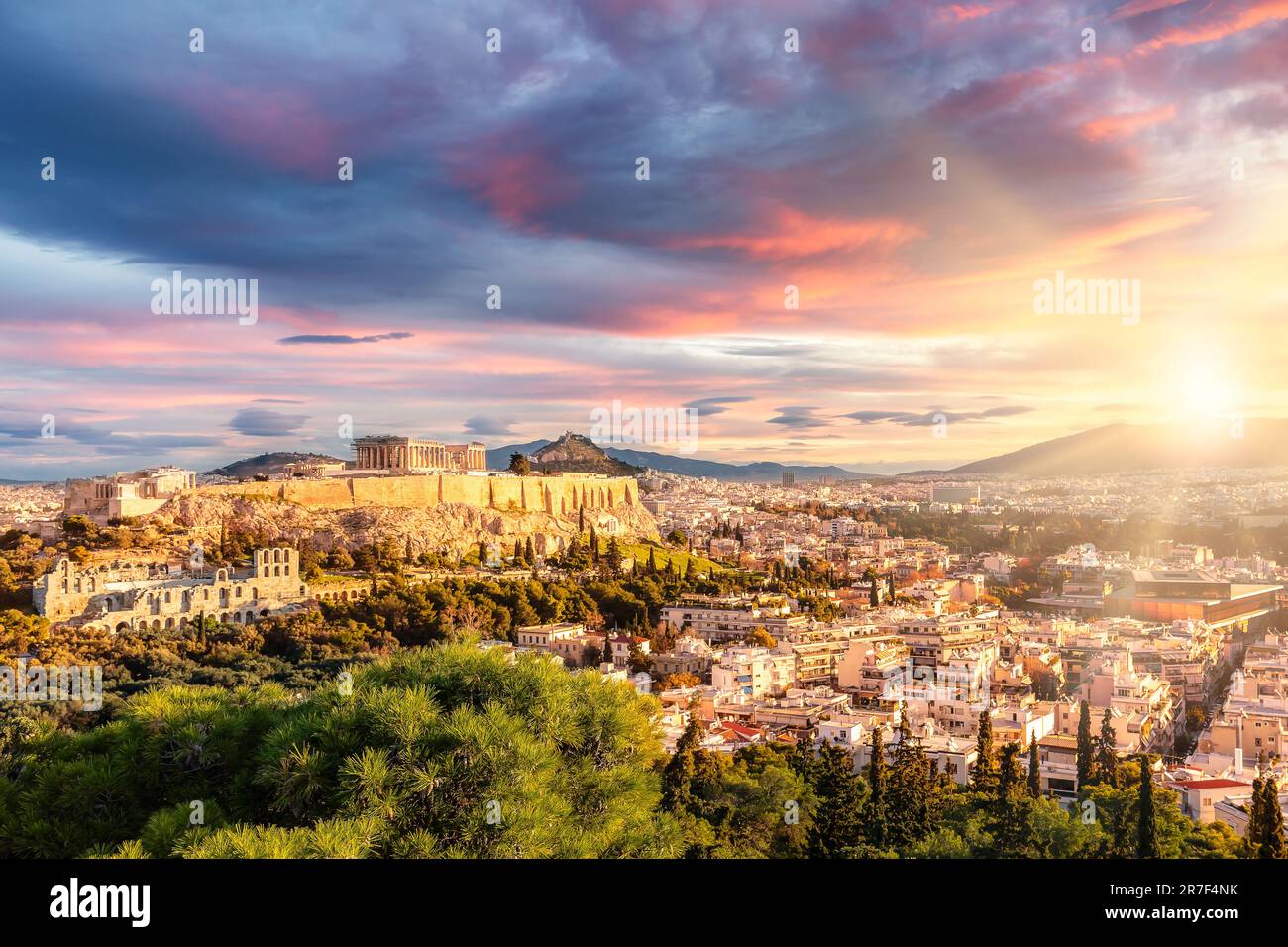 Acropolis by Sunrise Stock Photo - Alamy