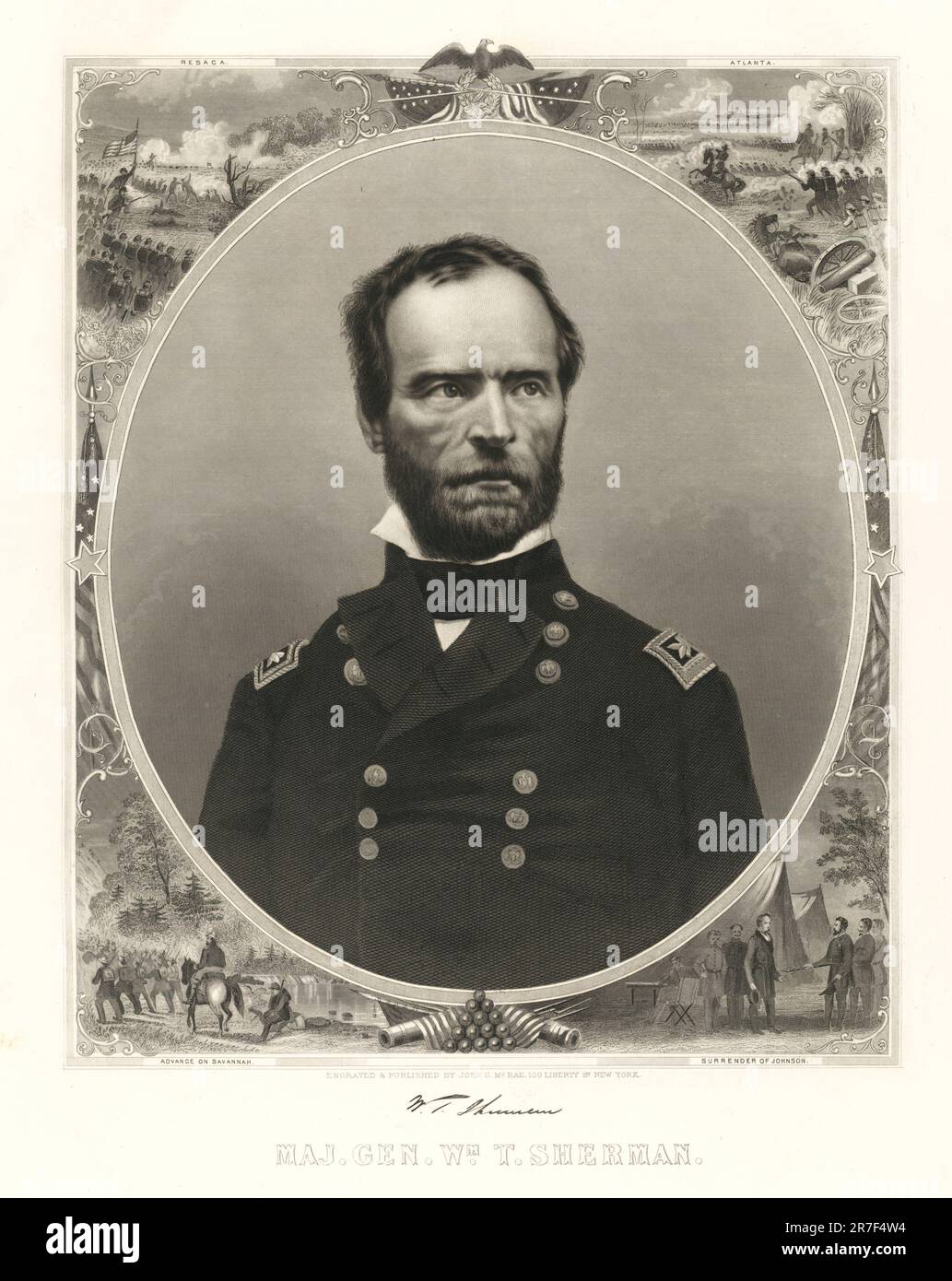 William T. Sherman c. 1865 Stock Photo - Alamy