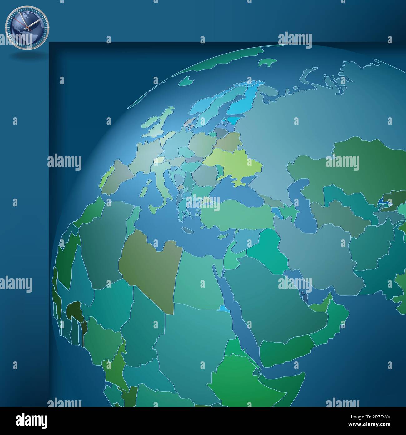 Blue globe design concept Stock Vector Images - Alamy