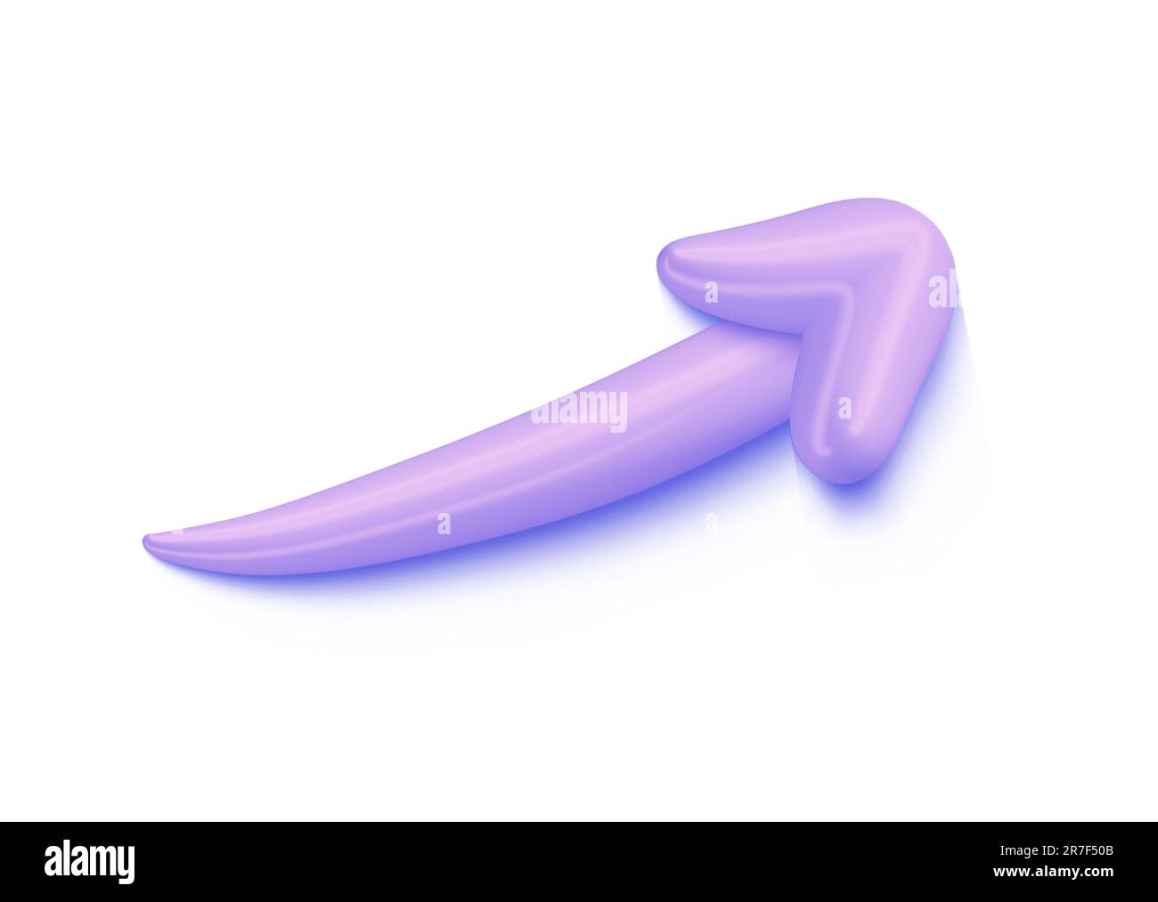 3D arrow up pointer icon minimalist style illustration. isolated on ...