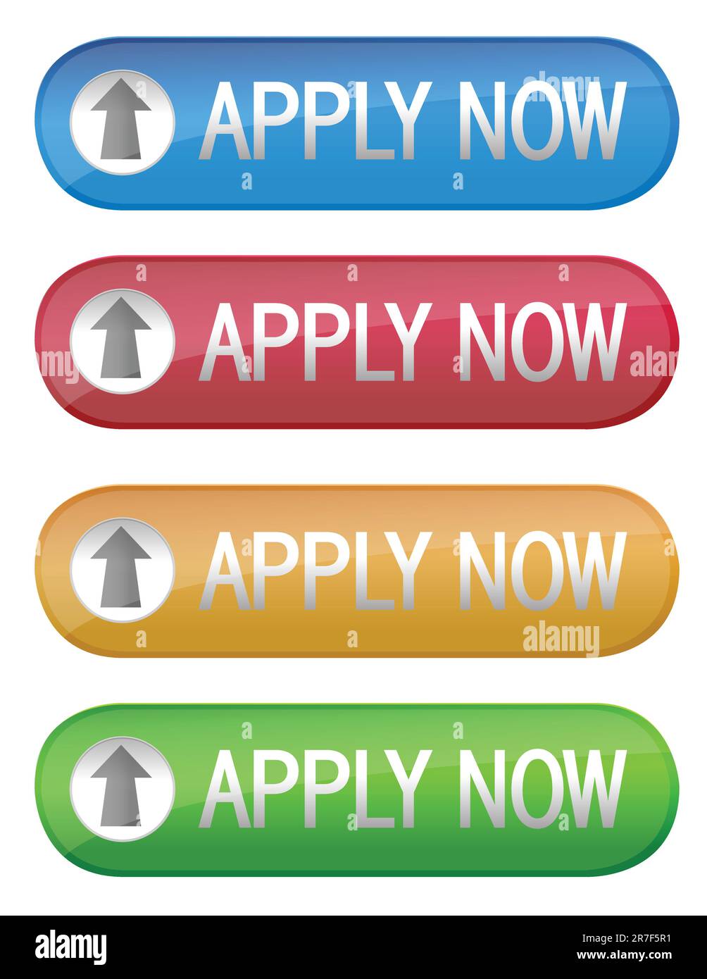 Four different apply now color ecommerce web buttons on a white ... Four different apply now color ecommerce web buttons on a white ...