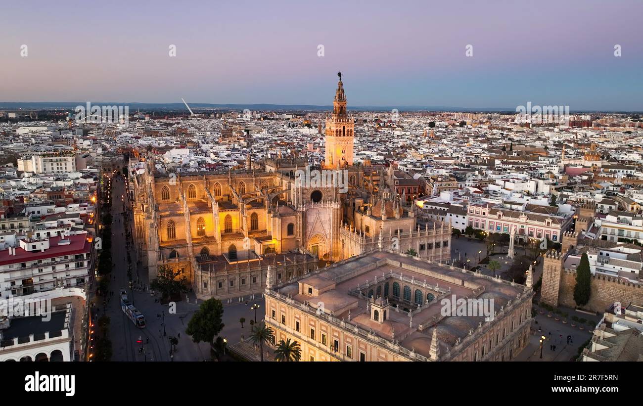 4k aerial shot seville hi-res stock photography and images - Alamy