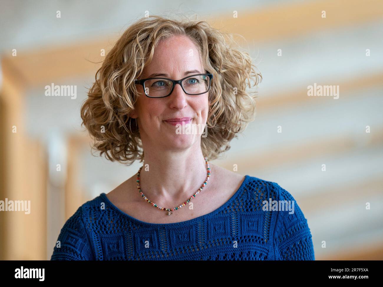 Scottish Green party co-leader Lorna Slater arrives at the main chamber ...