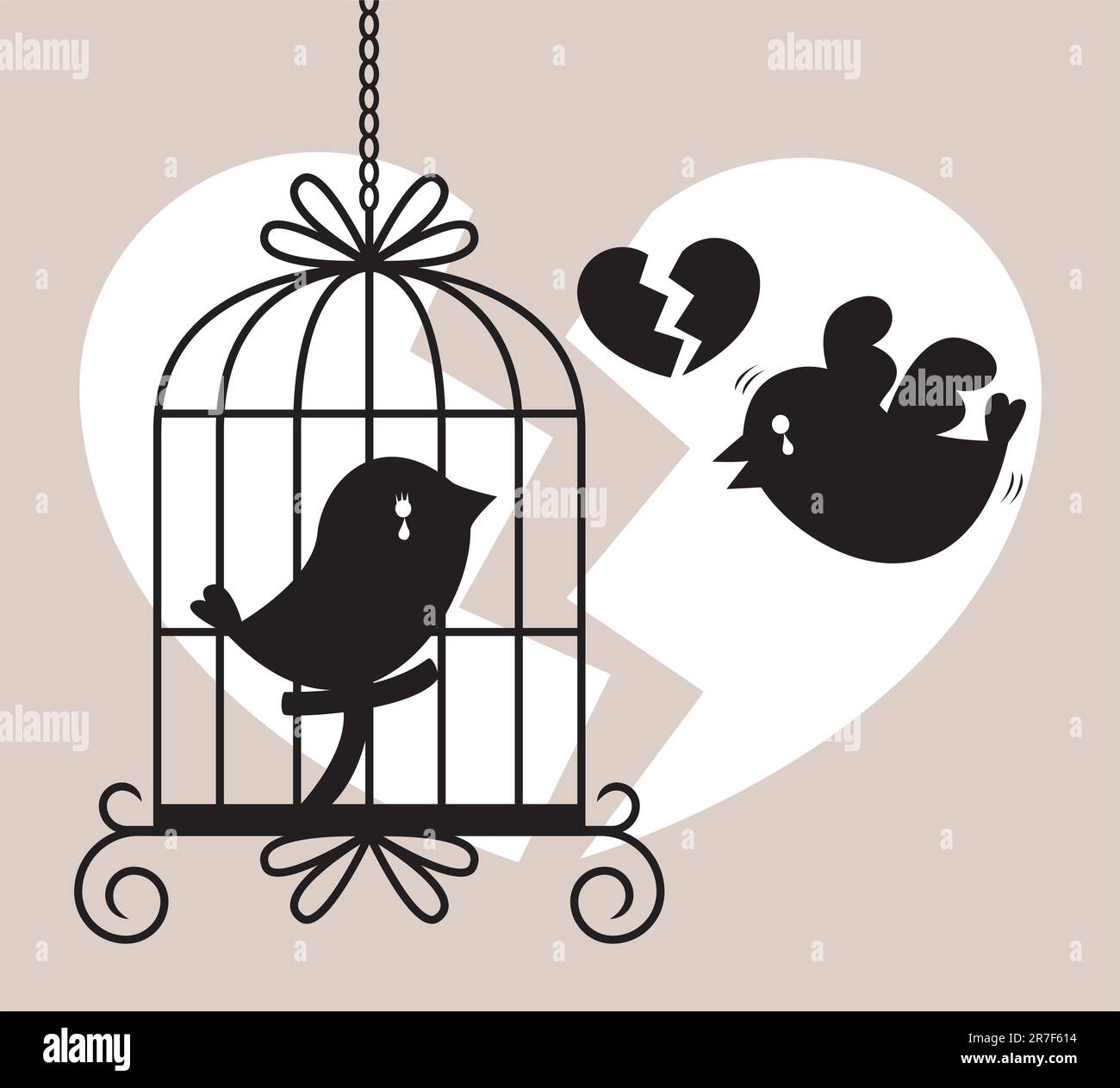 bird cry card Stock Vector Image & Art - Alamy