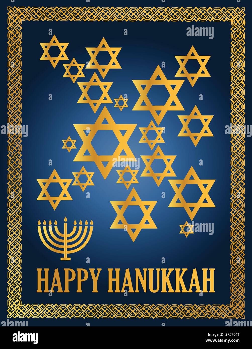 Happy hanukkah golden menorah Stock Vector Images - Alamy