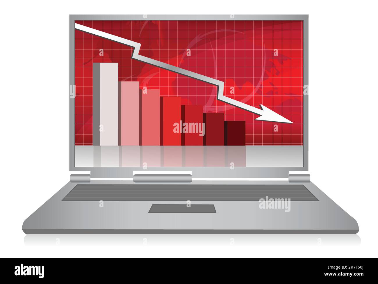 losing Graph in Computer Stock Vector Image & Art - Alamy