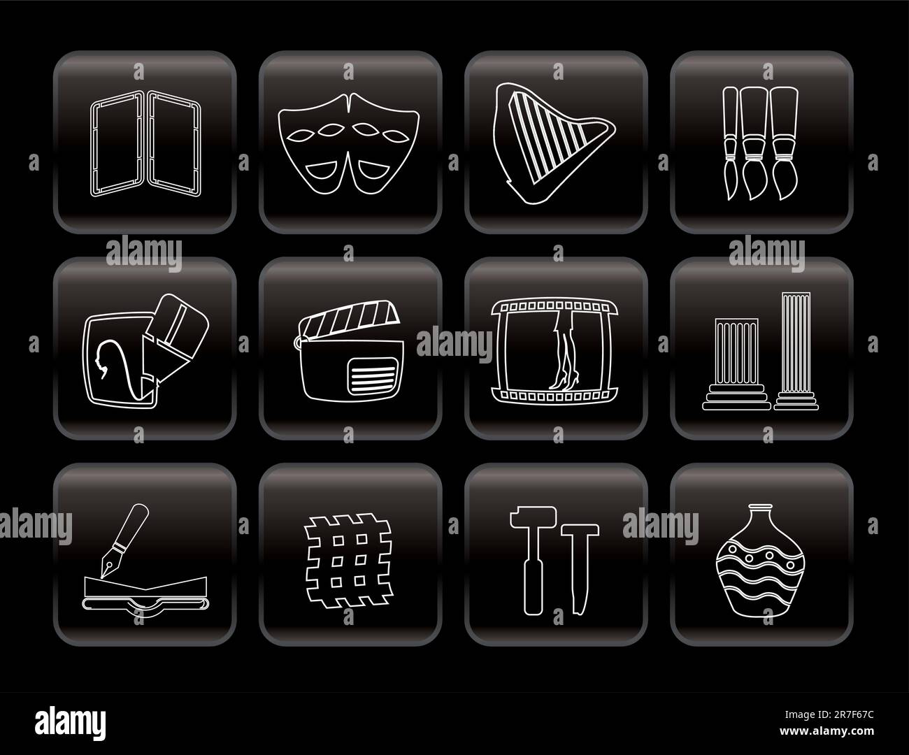different kind of Art Icons - Vector Icon Set Stock Vector Image & Art ...