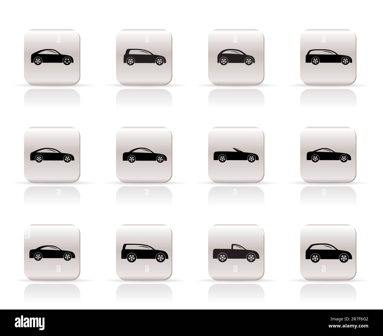 different types of cars icons - Vector icon set Stock Vector Image ...