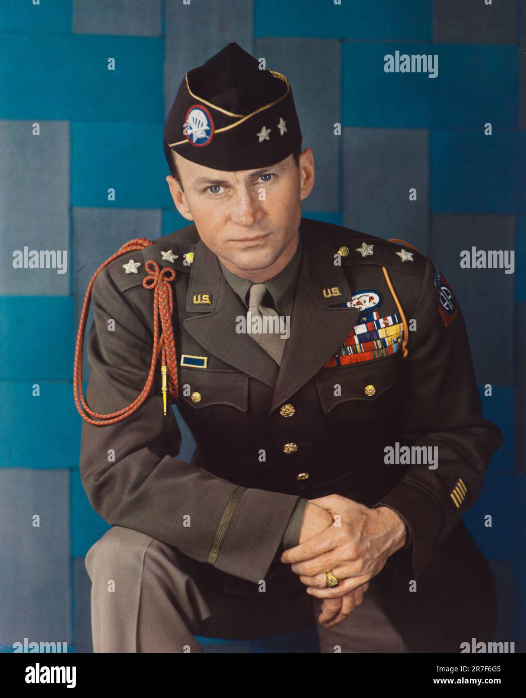 Major General James Gavin 1945 Stock Photo - Alamy
