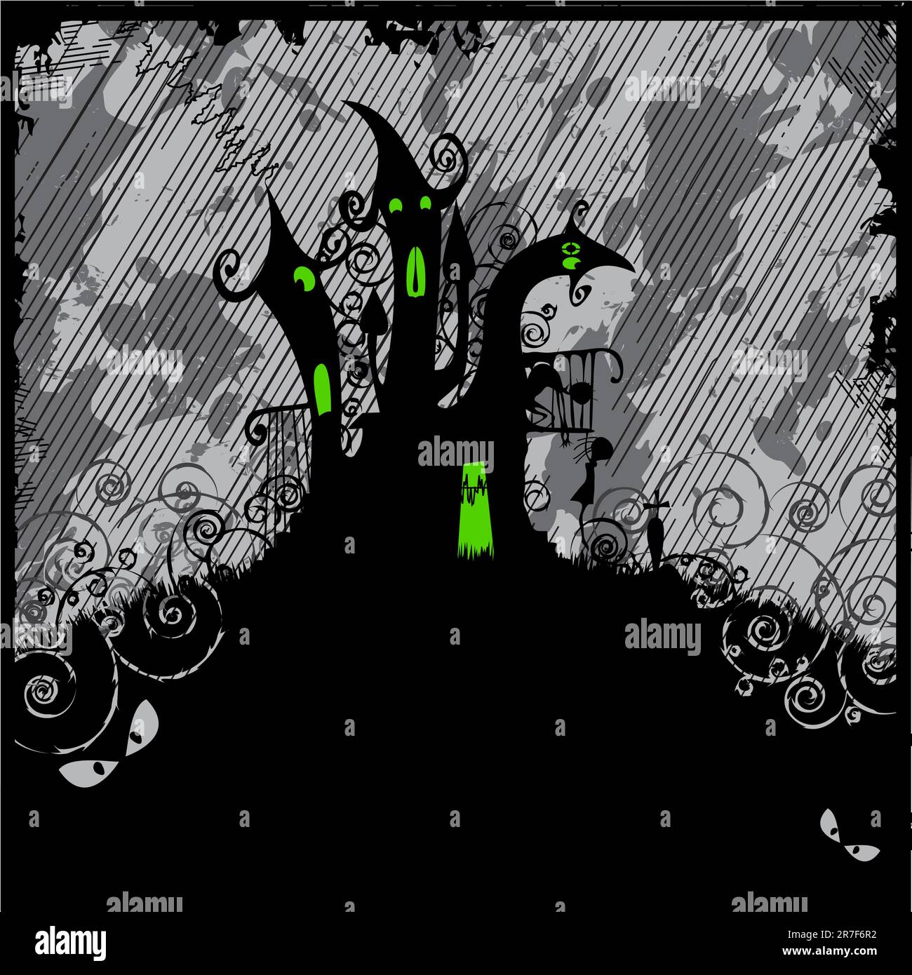 Stormy castle Stock Vector Images - Alamy
